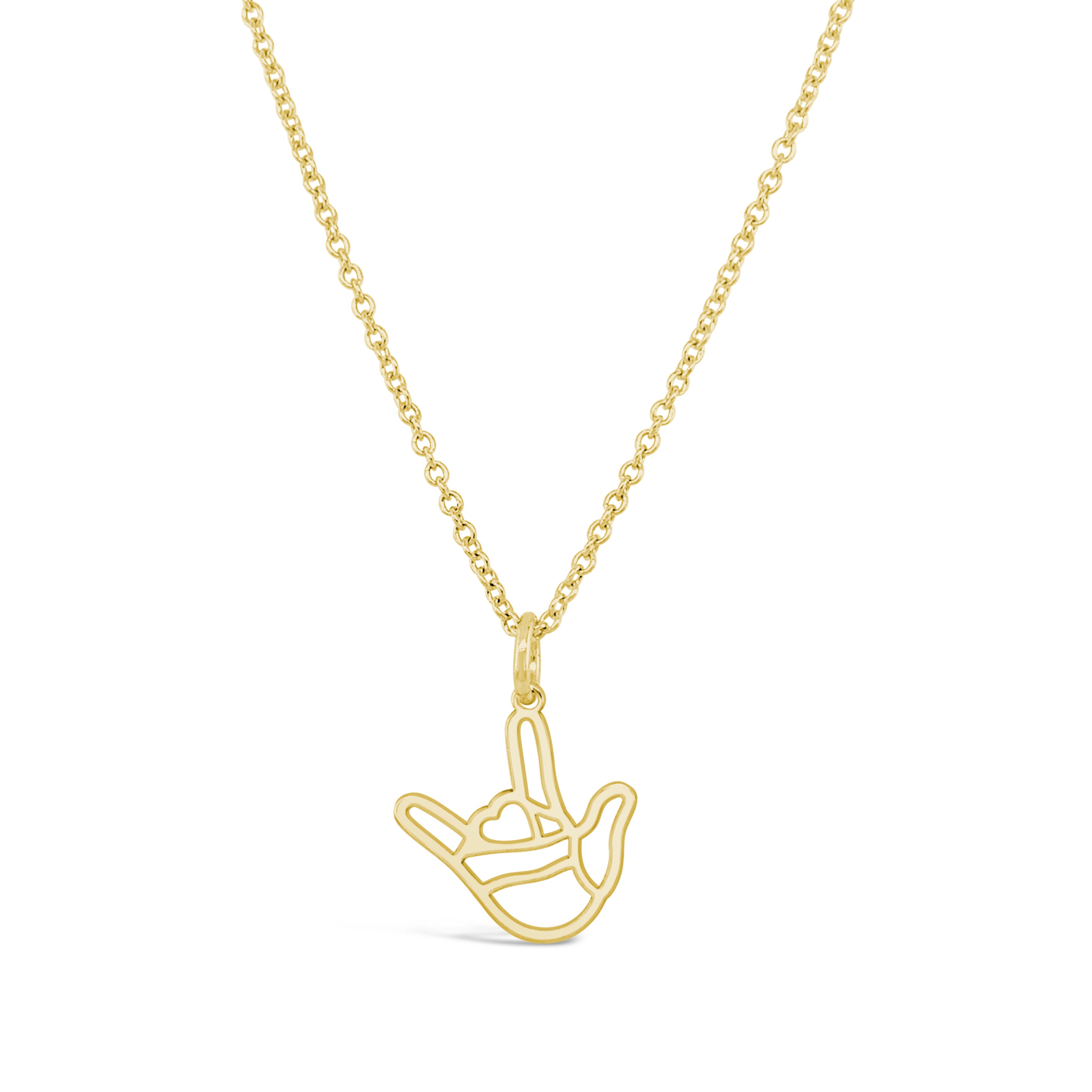 I Love You ASL Charm Necklace – Erica Sara Designs