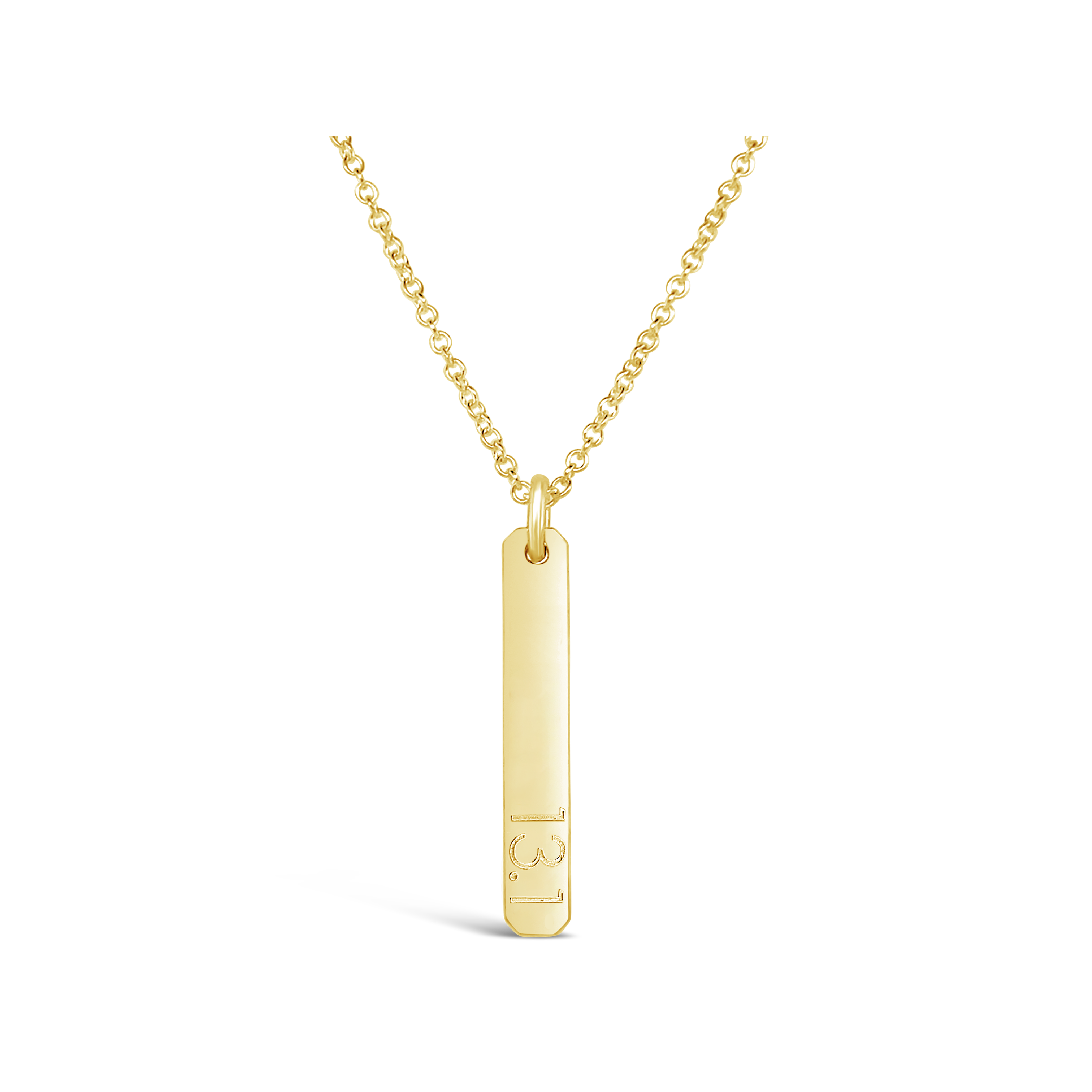 13.1 Half Marathon Engraved Petite Rectangle Necklace – Erica Sara Designs