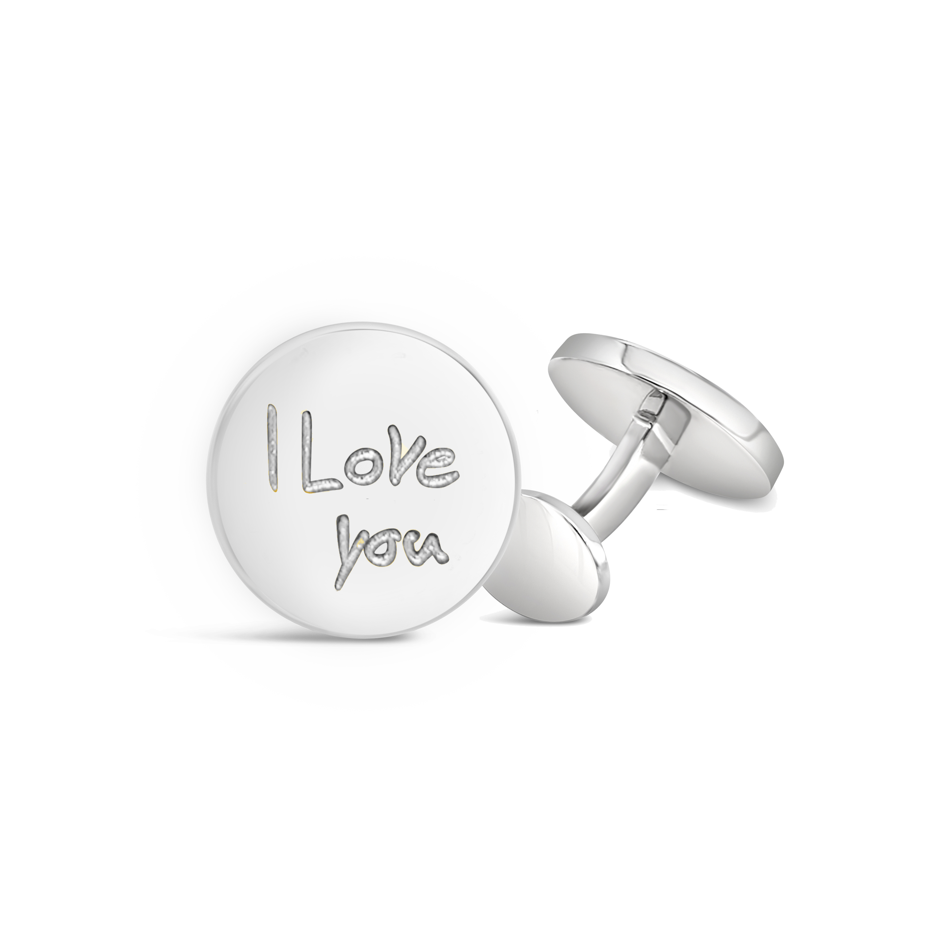 Custom Engraved Handwriting Sterling Silver Cufflinks – Erica Sara Designs