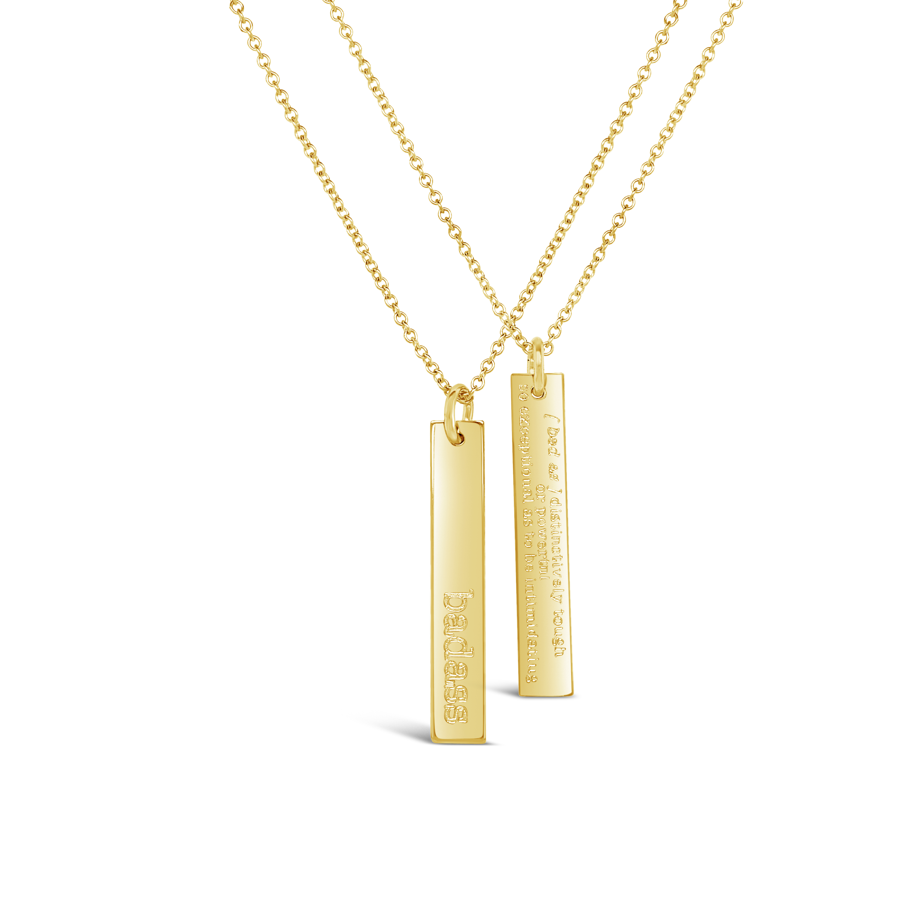 Badass Defined Rectangle Necklace – Erica Sara Designs